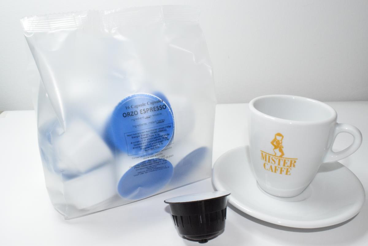 16 Capsule Compatibili Dolce Gusto Orzo Espresso | Mister Caffè